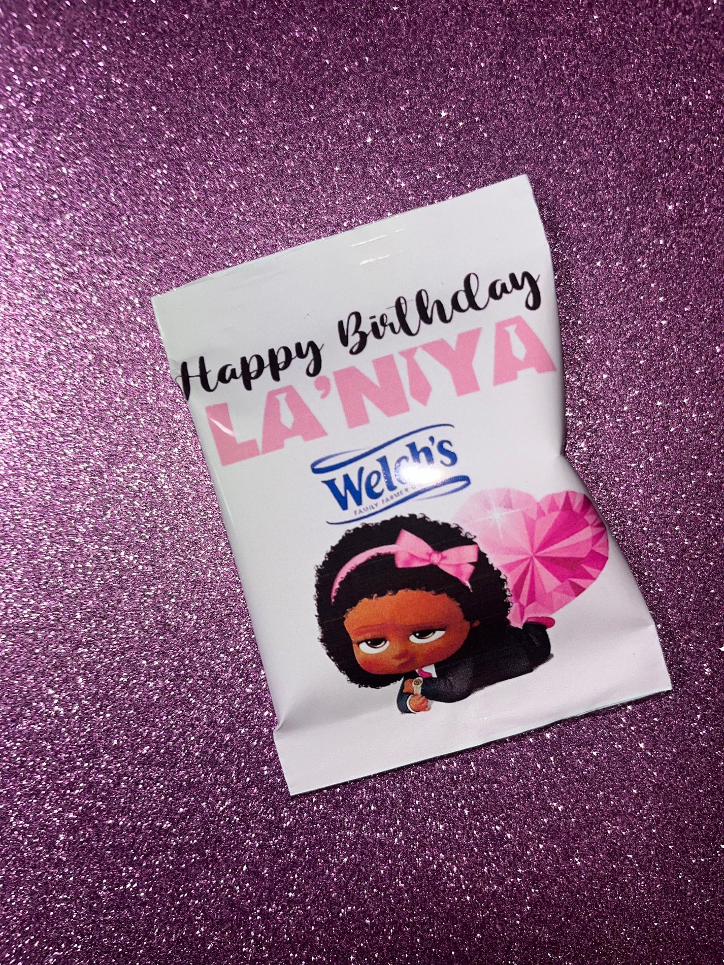 Boss Baby Girl or Boy Fruit Snack Pack Chip Bag Juice Box Labels for B ...