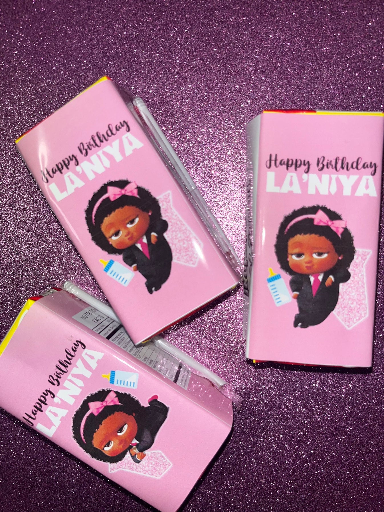 Boss Baby Girl or Boy Fruit Snack Pack Chip Bag Juice Box Labels for B ...